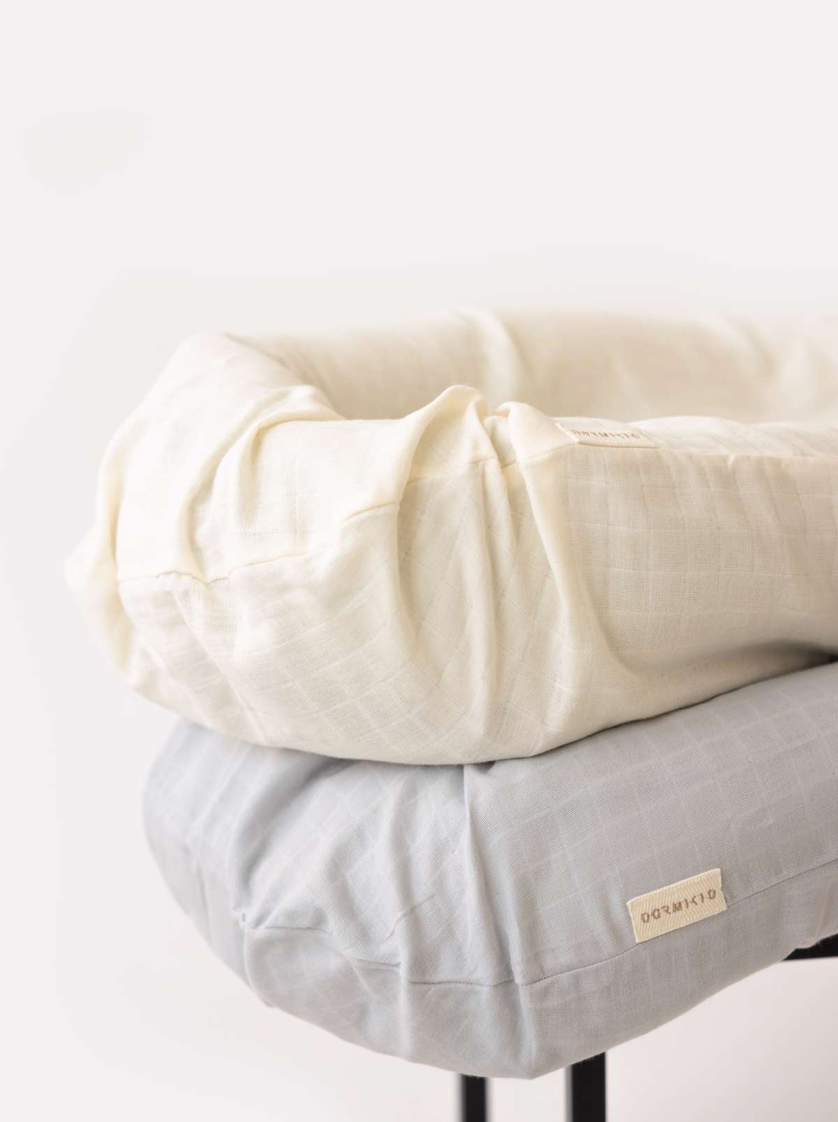 Organic muslin cover for infant lounger baby nest